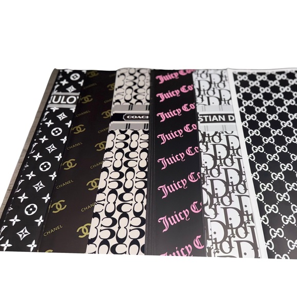 Party Supplies | 3 Sheets Designer Wrapping Paper Pack 6 Designs 5 ...